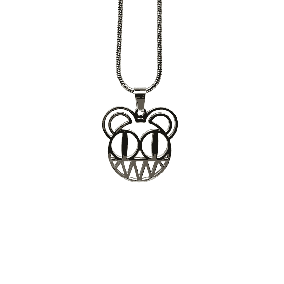 Radiohead Bear Logo Small 1 Inch Fan-Made Stainless Steel Pendant Chai ...
